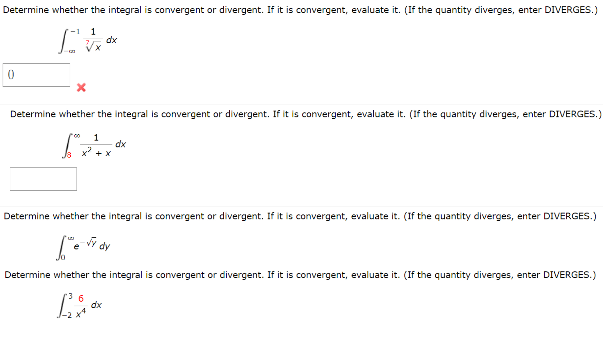 Solved Determine whether the integral is convergent or | Chegg.com