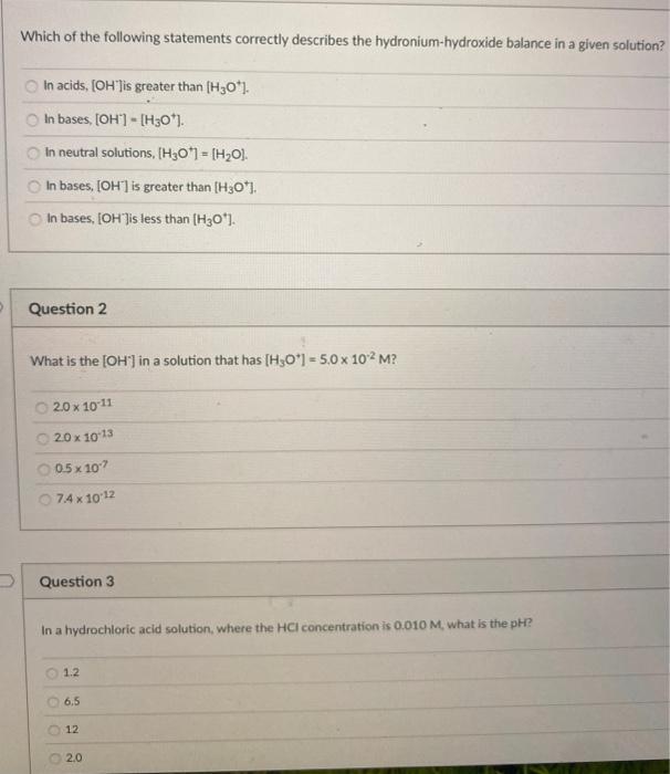 Solved Which of the following statements correctly describes | Chegg.com