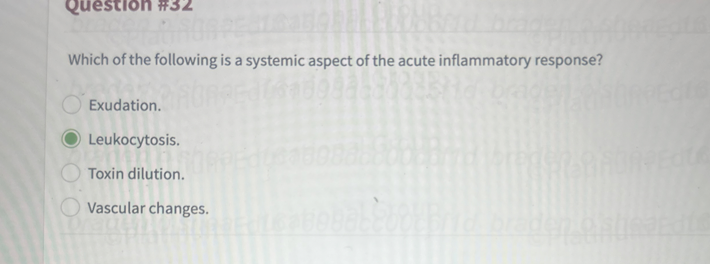 Solved Which of the following is a systemic aspect of the | Chegg.com