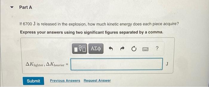 Solved Problem 9.45 An internal explosion breaks an object, | Chegg.com