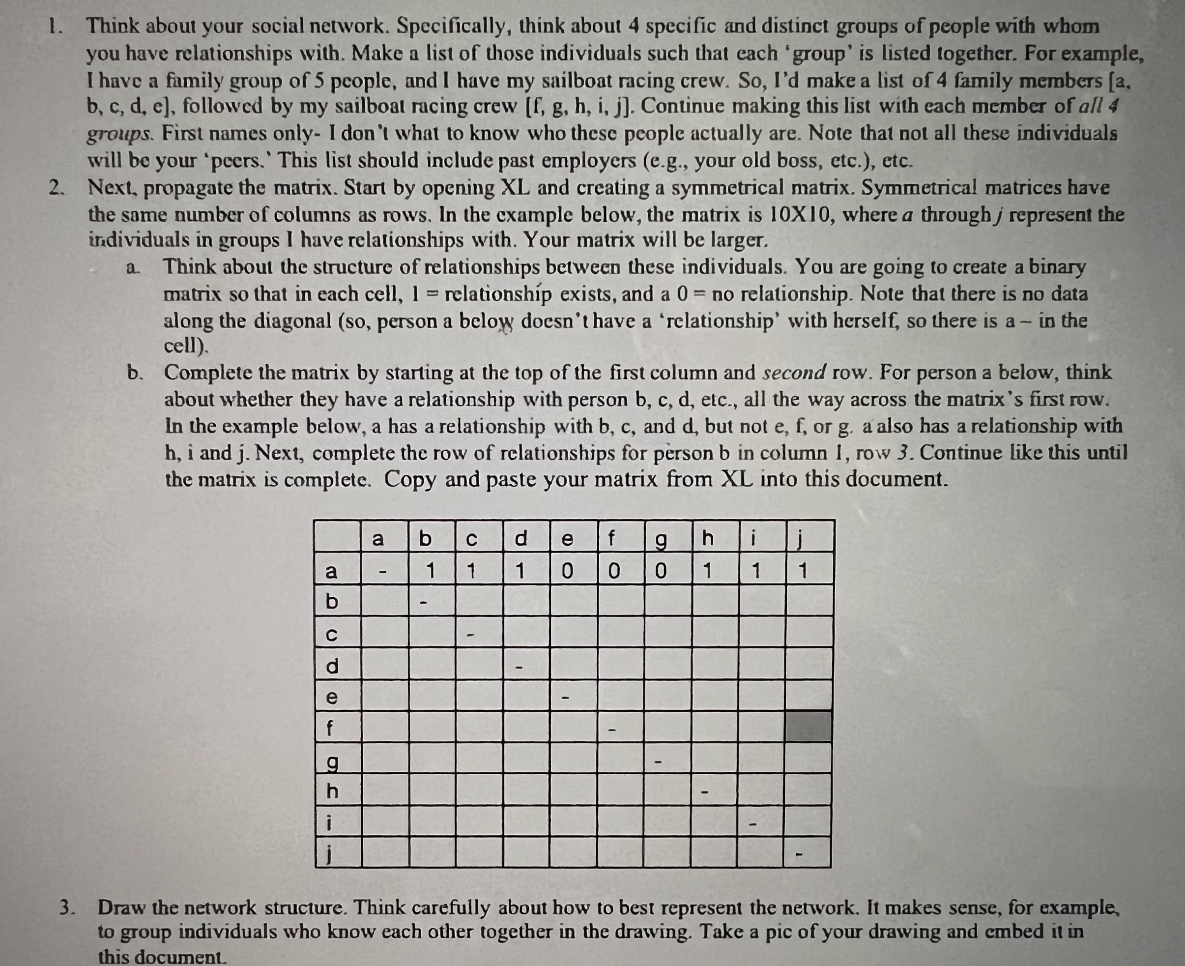 Solved Think about your social network. Specifically, think | Chegg.com