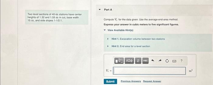 Solved Two level sections of 40-m stations have center | Chegg.com