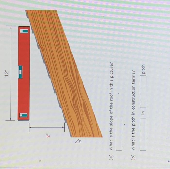 Solved An easy way to determine the slope of a roof is to | Chegg.com