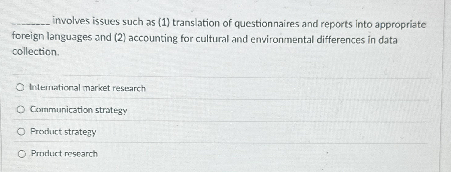 Solved involves issues such as (1) ﻿translation of | Chegg.com