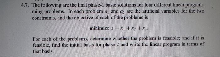Solved 7. The following are the final phase-1 basic | Chegg.com