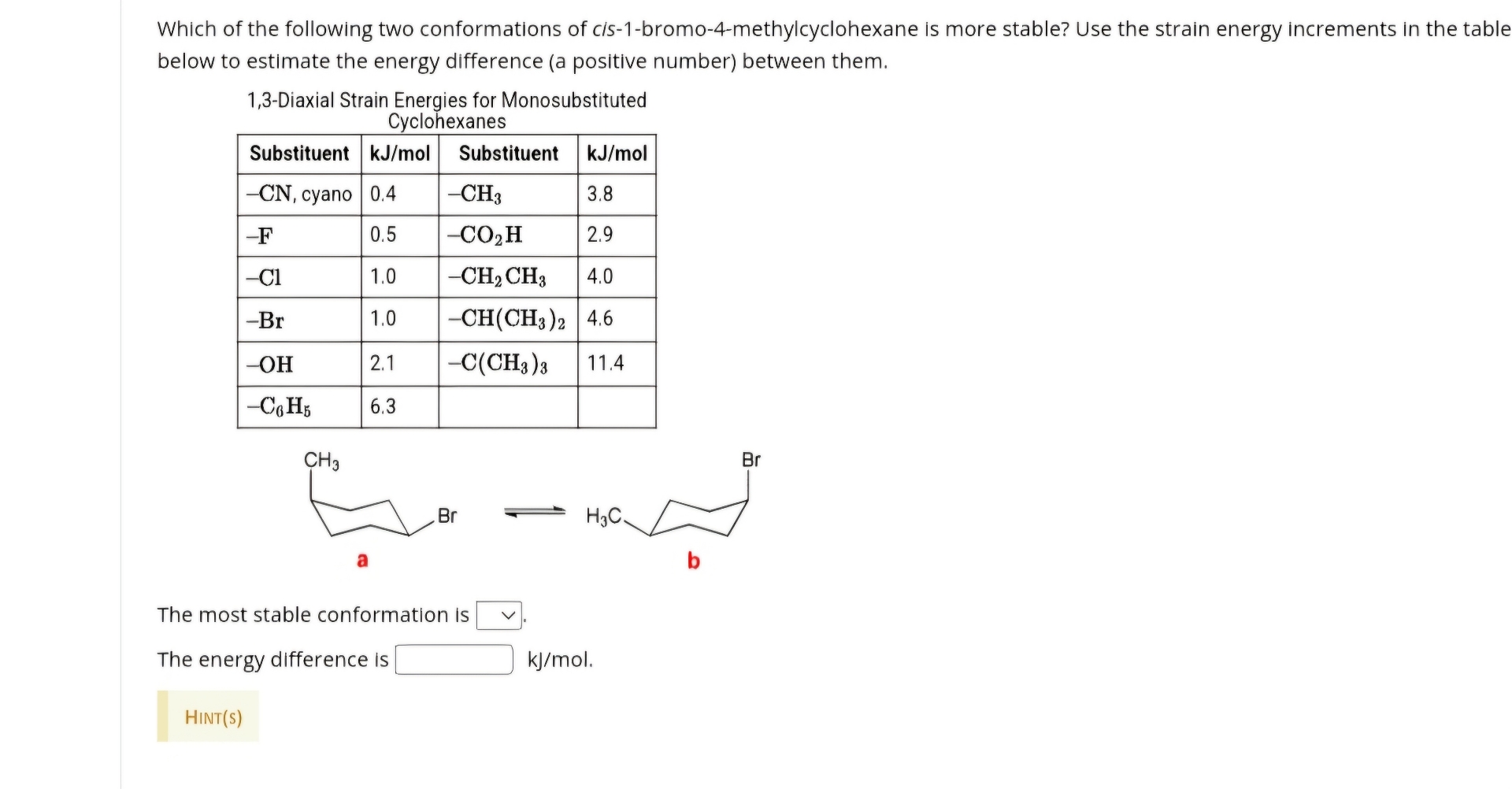 Solved Which of the following two conformations of | Chegg.com
