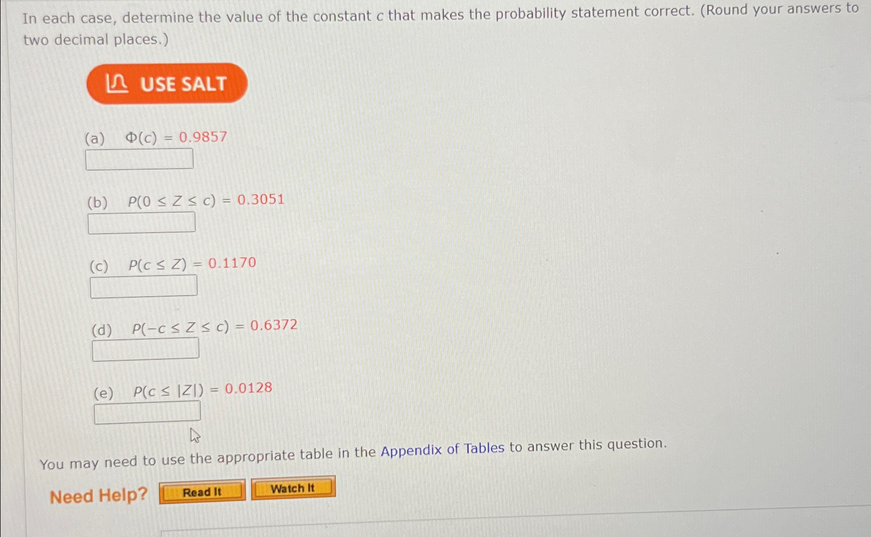 Solved In each case, determine the value of the constant c | Chegg.com
