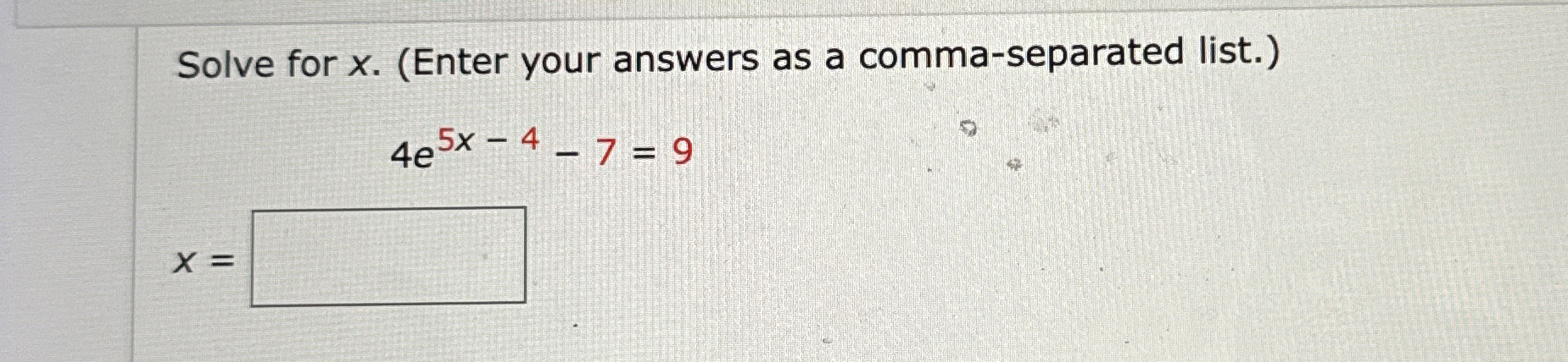 Solved Solve for x. (Enter your answers as a comma-separated | Chegg.com