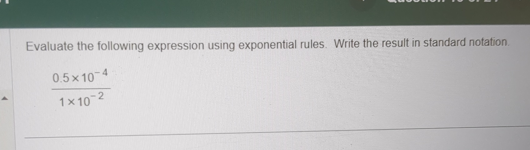 Solved Evaluate the following expression using exponential | Chegg.com