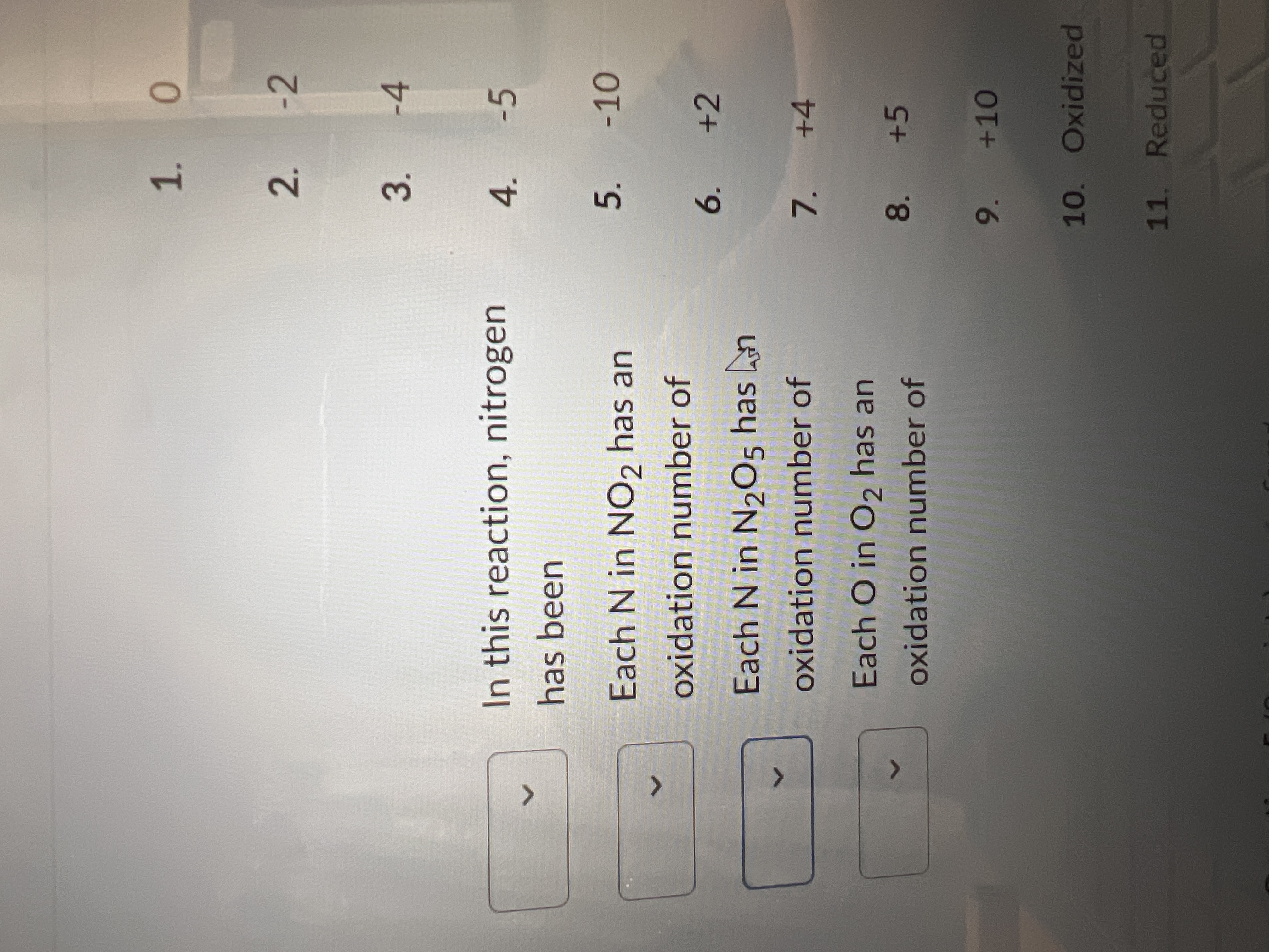 Solved 0-2-4In ﻿this reaction, nitrogen-5has beenEach | Chegg.com
