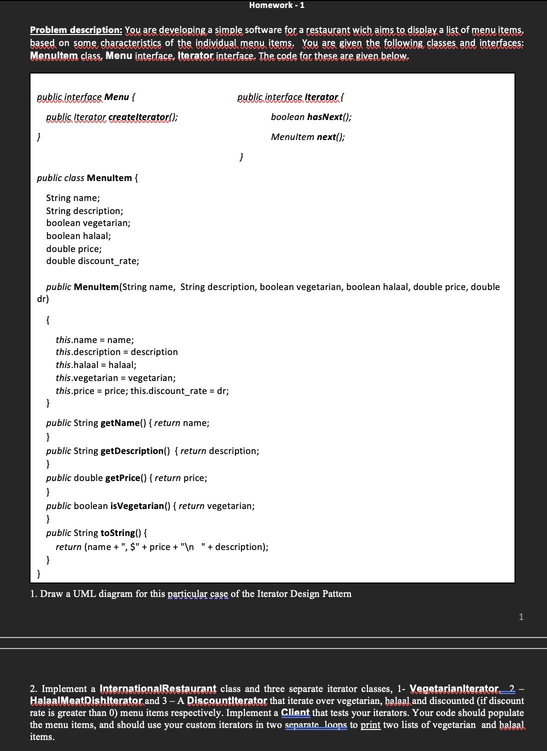 Problem description: You are developing a simple | Chegg.com