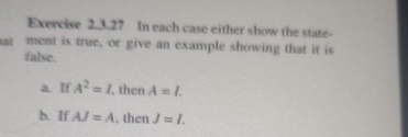 Solved Brercise 2.327 ﻿In each case either show the | Chegg.com