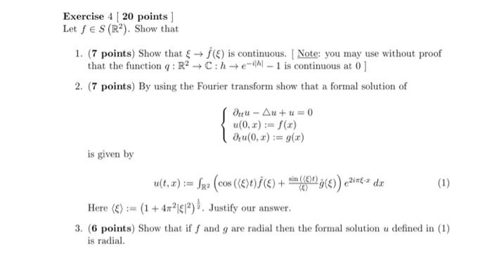 Exercise 4 [ 20 points Let S ES (R2). Show that 1. (7 | Chegg.com Exercise 4 [ 20 points Let S ES (R2). Show that 1. (7 | Chegg.com
