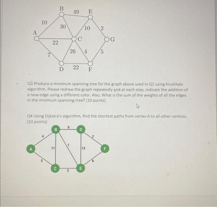 Solved Q1 For the two directed graphs below, sort the | Chegg.com