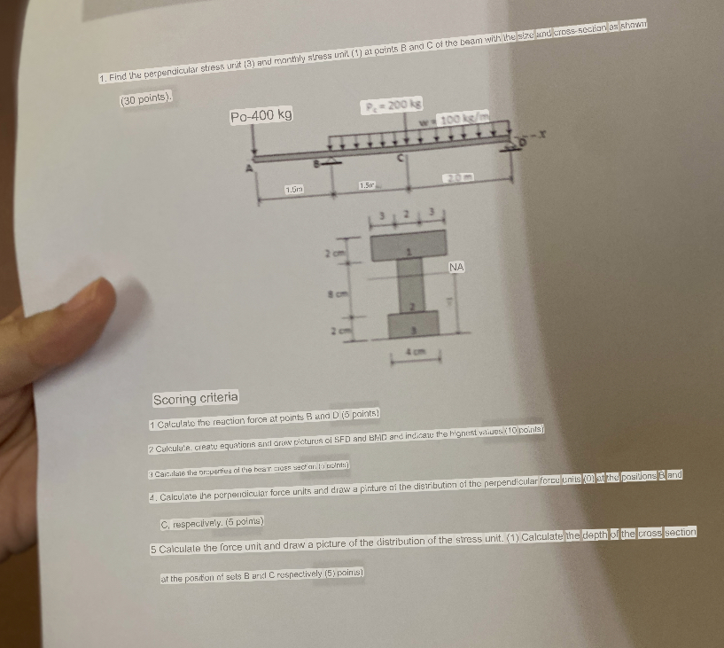Solved (30 ﻿points).Scoring criteria1 ﻿Calzulate the | Chegg.com