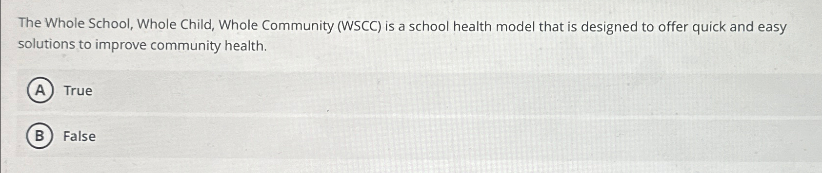 Solved The Whole School, Whole Child, Whole Community (WSCC) | Chegg.com