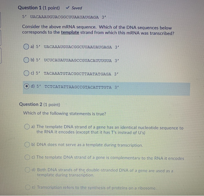 Solved Question 1 (1 point) Saved 5' | Chegg.com