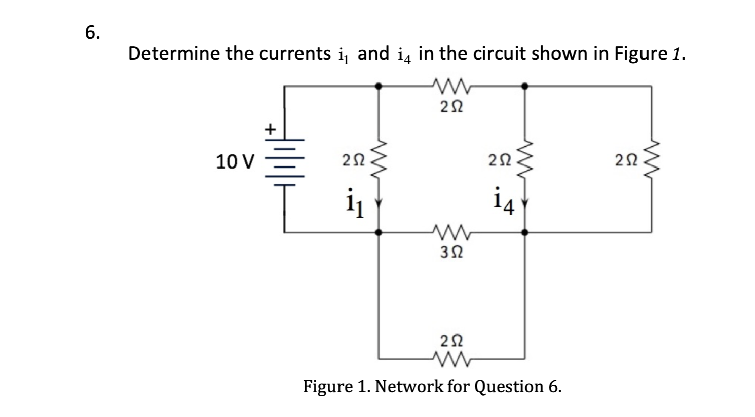 Solved Determine the currents i1 ﻿and i4 ﻿in the circuit | Chegg.com