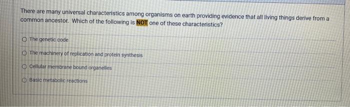 Solved There are many universal characteristics among | Chegg.com