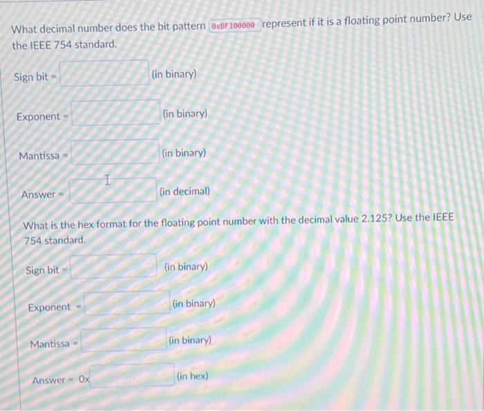 Vhat decimal number does the bit pattern represent if | Chegg.com
