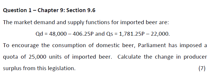 Solved Question 1 - ﻿Chapter 9: Section 9.6The market demand | Chegg.com