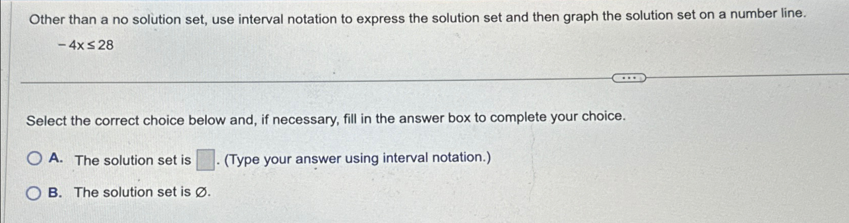 Solved Other than a no solution set, use interval notation | Chegg.com