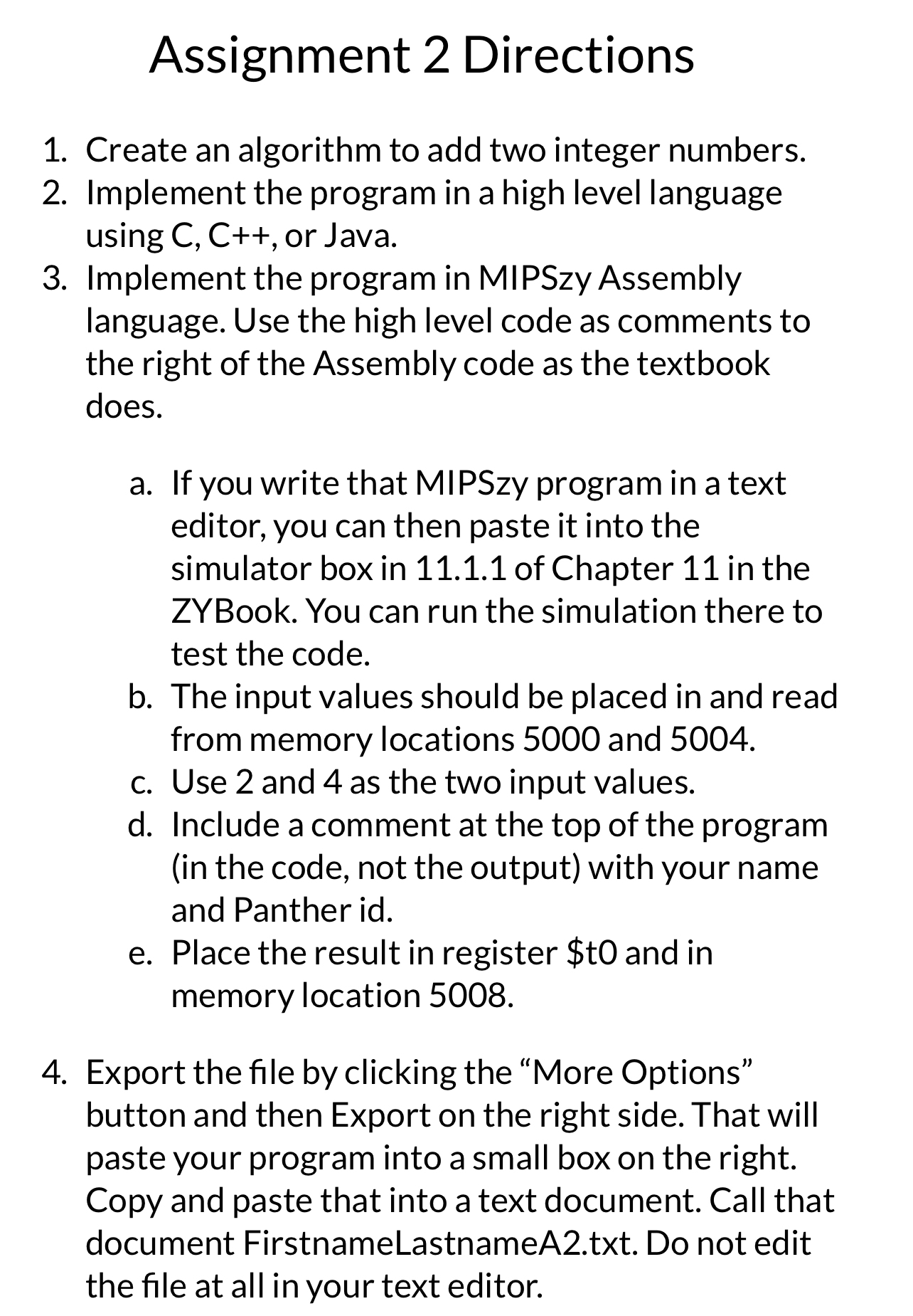 Solved Assignment 2 ﻿directions1 ﻿create An Algorithm To