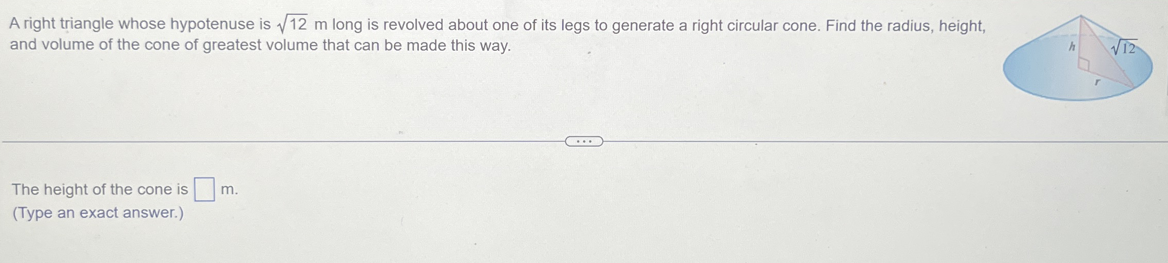 Solved A right triangle whose hypotenuse is 122m ﻿long is | Chegg.com