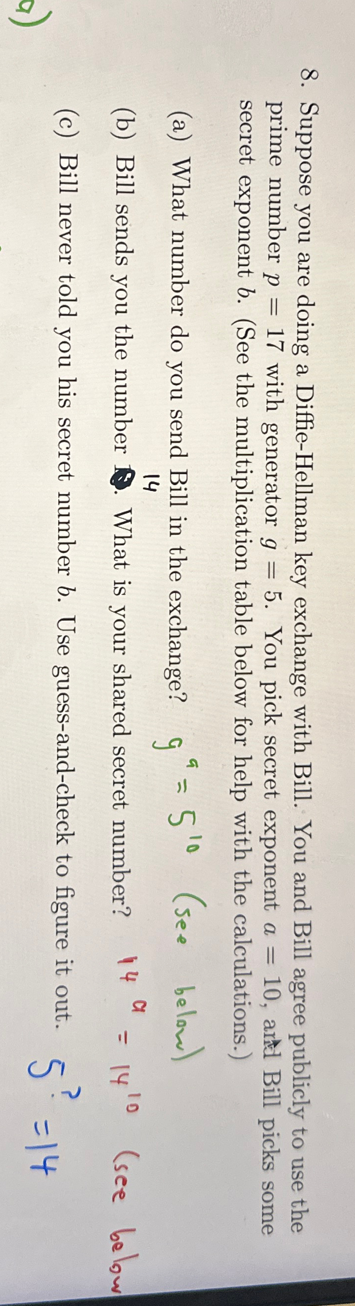 Solved Suppose you are doing a Diffie-Hellman key exchange | Chegg.com