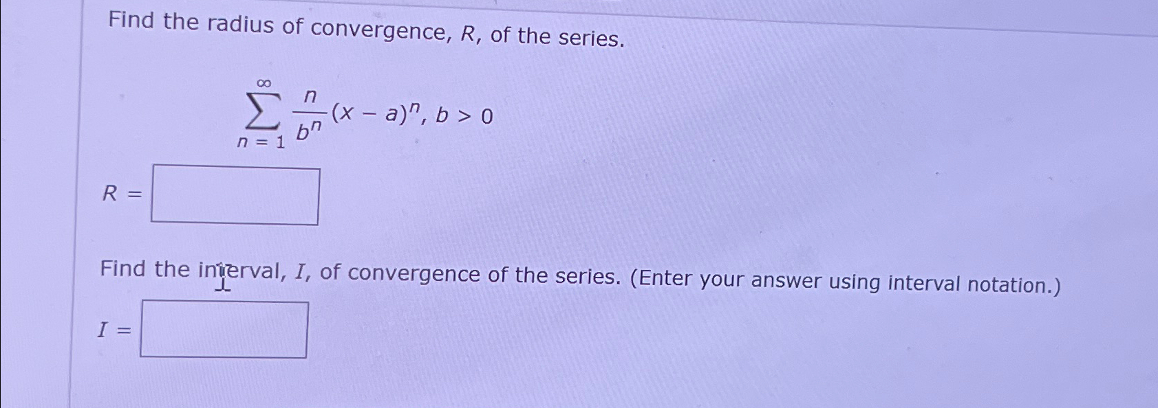 Solved Find the radius of convergence, R, ﻿of the | Chegg.com