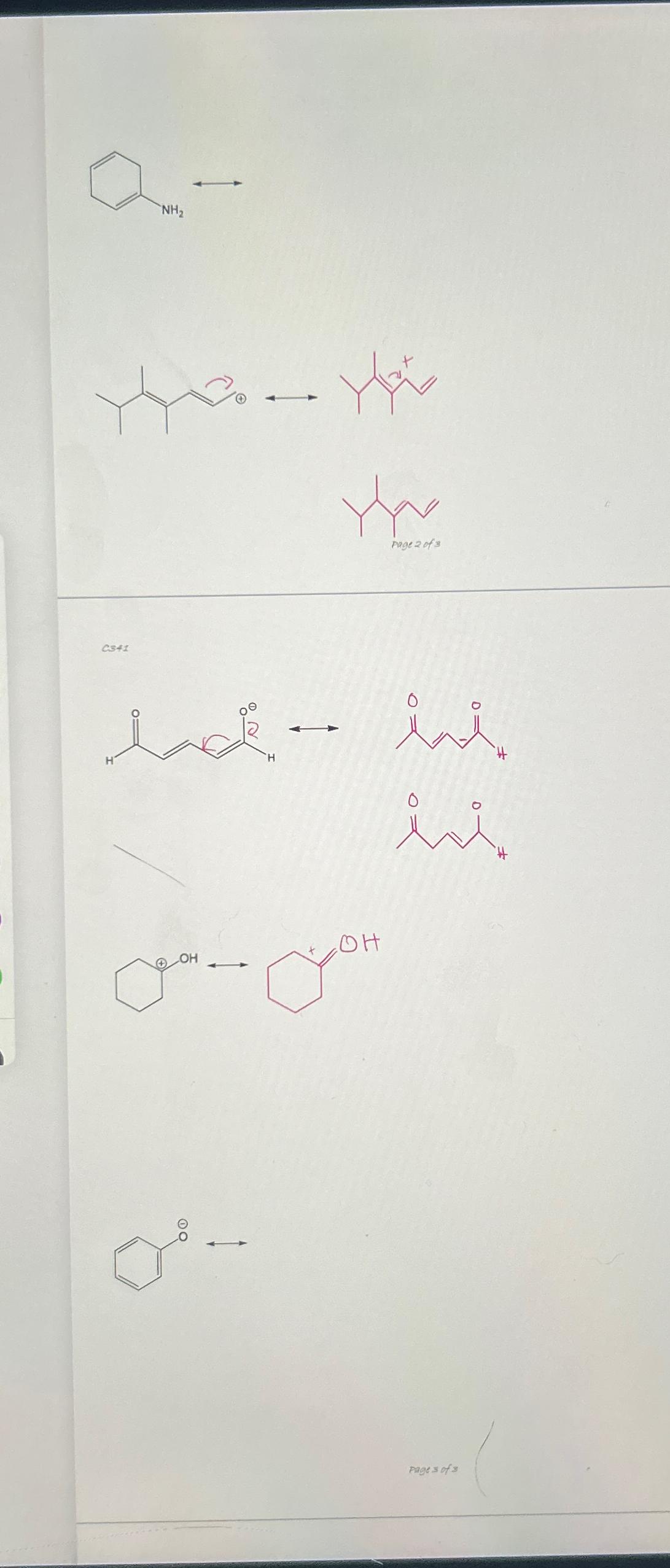Solved Draw all the resonance structures for the following | Chegg.com