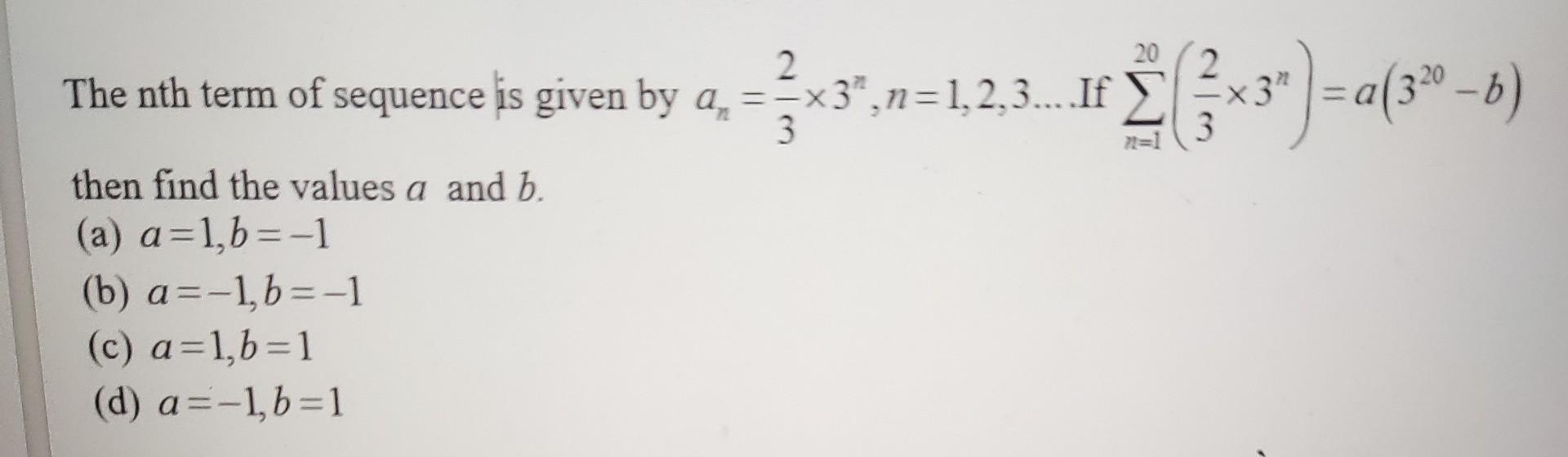 Solved The nth term of sequence is given by | Chegg.com