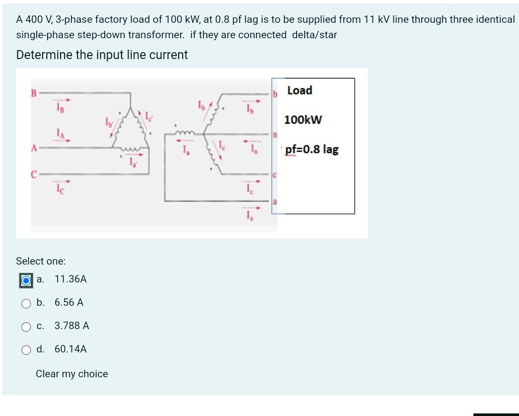 Solved A 400 V,3-phase factory load of 100 kW, at 0.8pf lag | Chegg.com