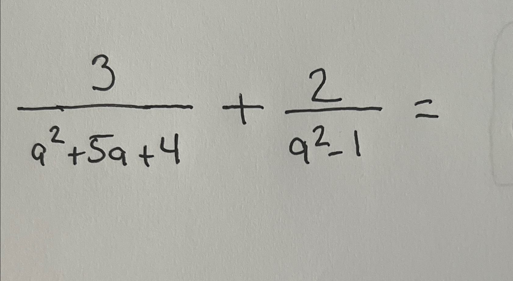 Solved 3a2+5a+4+2a2-1= | Chegg.com