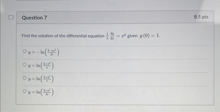 Solved Find the solution of the differential equation | Chegg.com