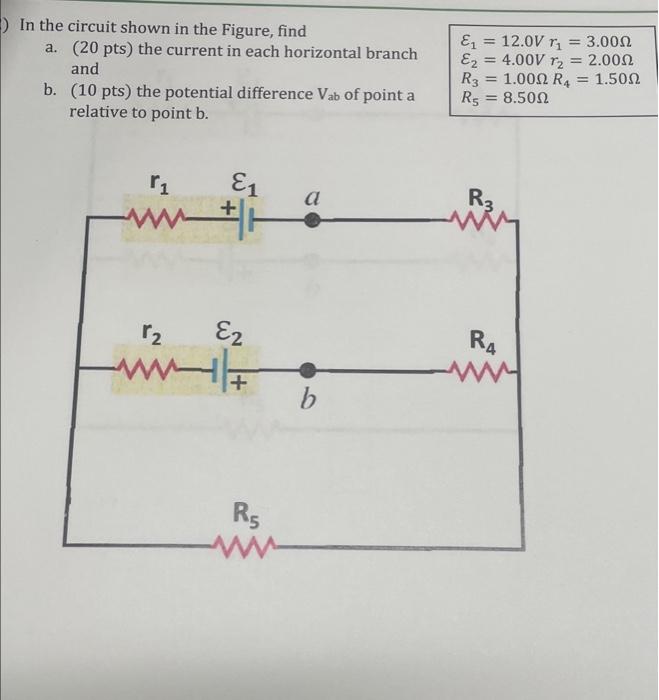 Solved ) In the circuit shown in the Figure, find a. (20 | Chegg.com