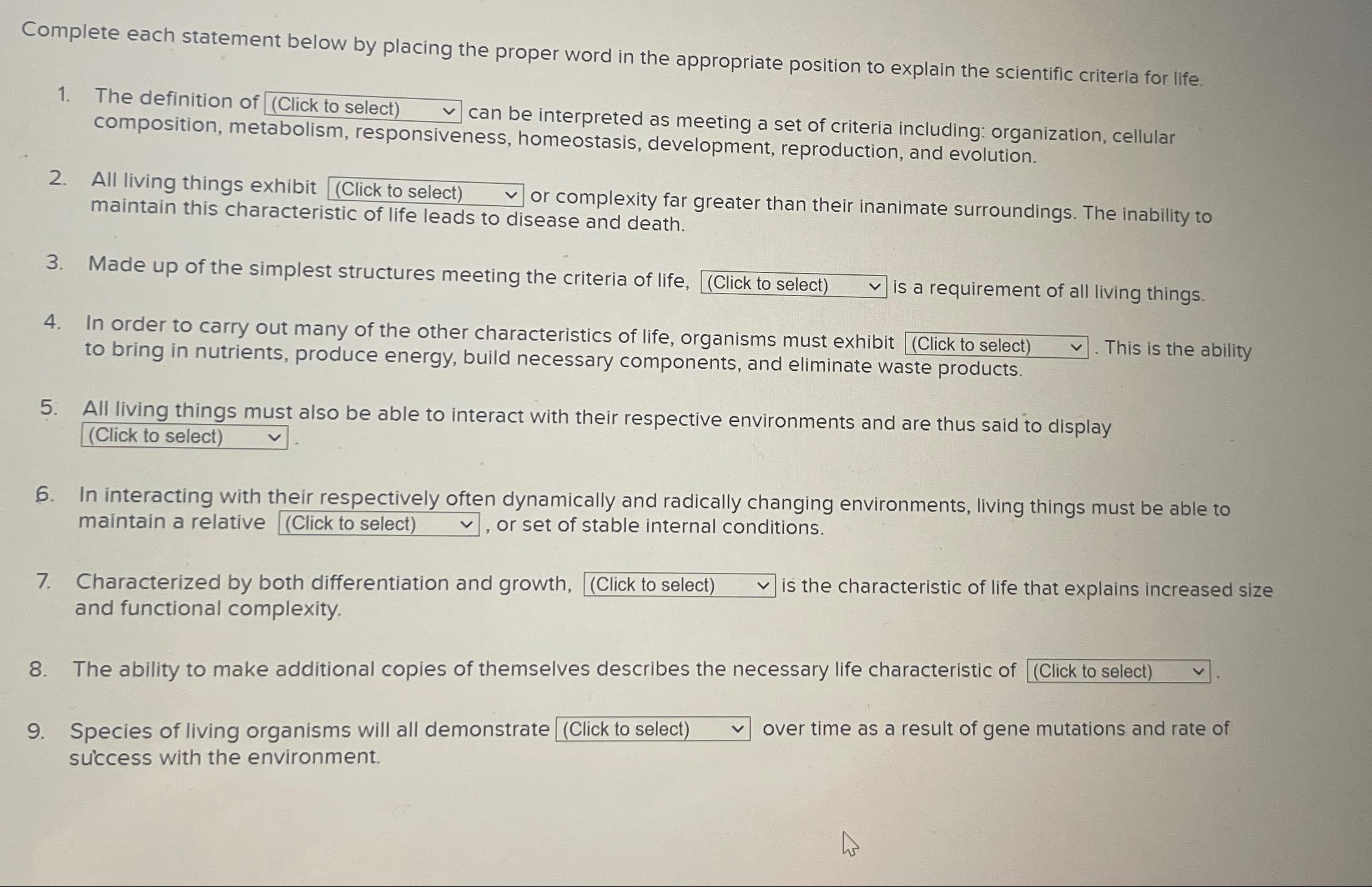 Solved Complete each statement below by placing the proper | Chegg.com