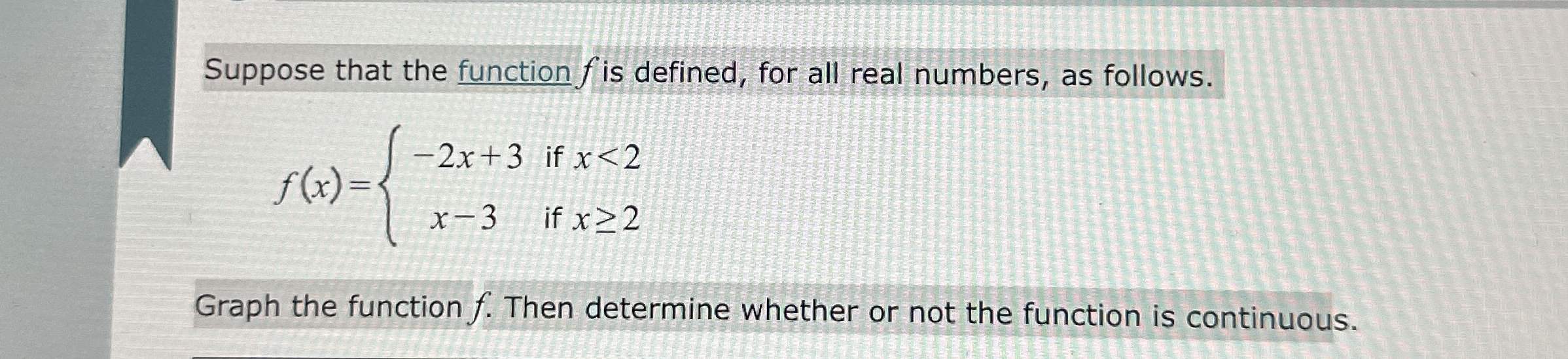 Solved Suppose that the function f ﻿is defined, for all real | Chegg.com