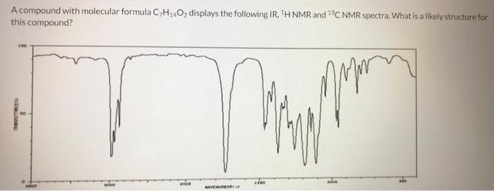 Solved A compound with molecular formula C7H14O2 displays | Chegg.com