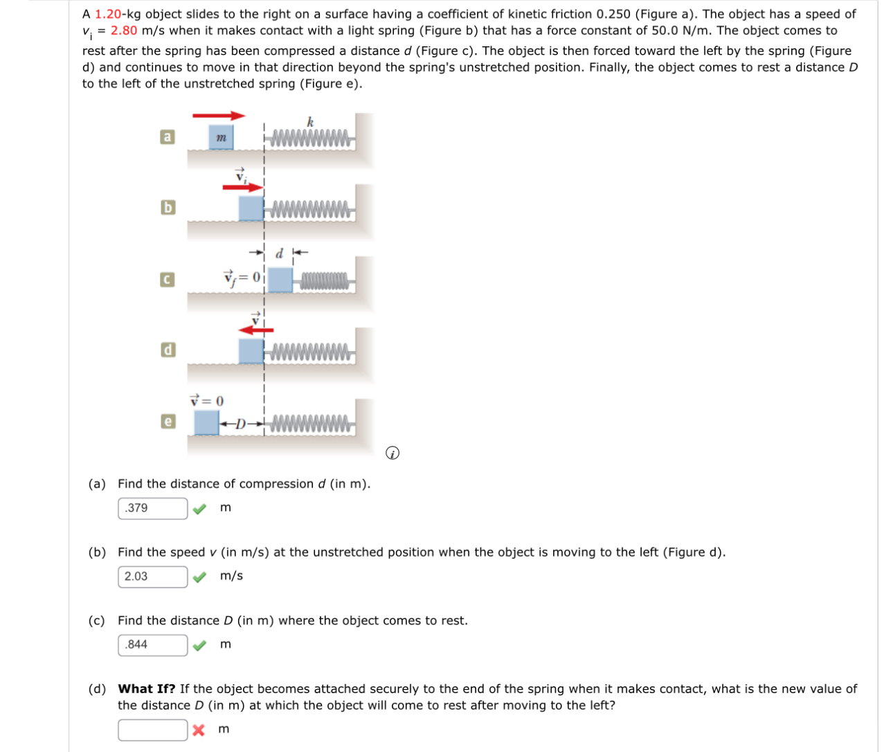 Solved A 1.20-kg ﻿object slides to the right on a surface | Chegg.com