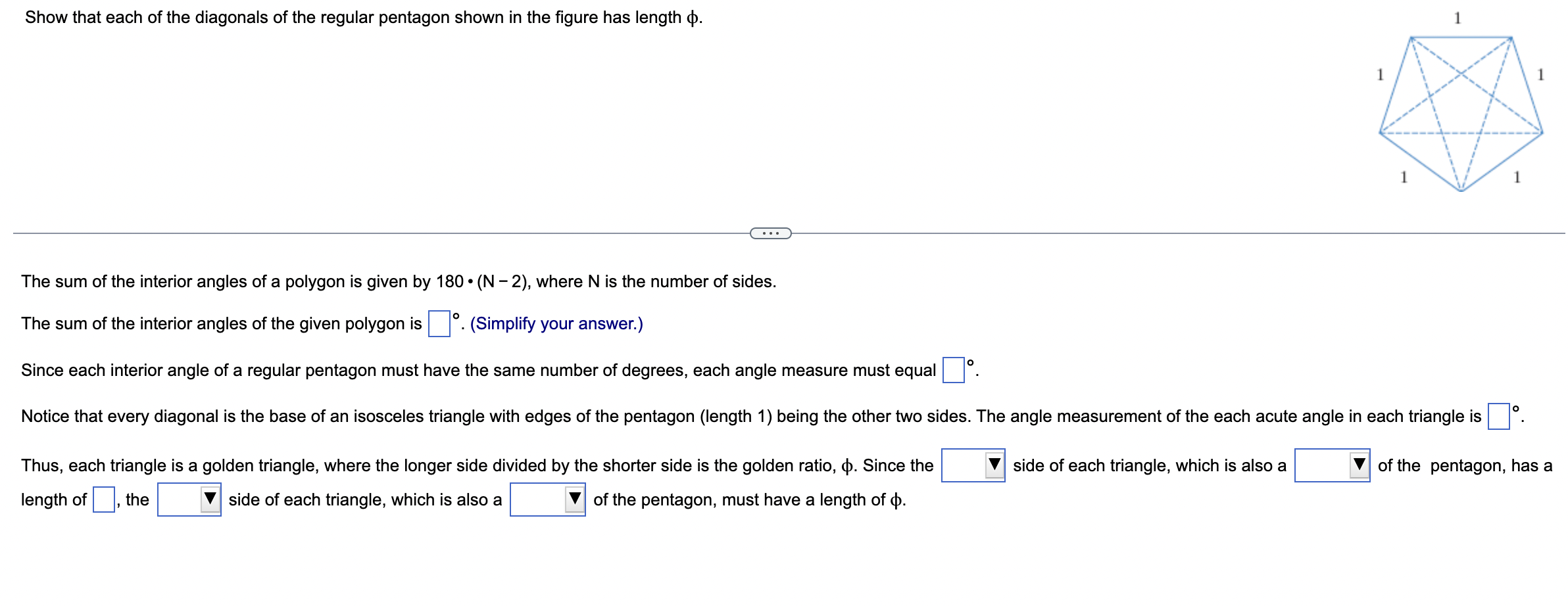 Solved Show that each of the diagonals of the regular | Chegg.com