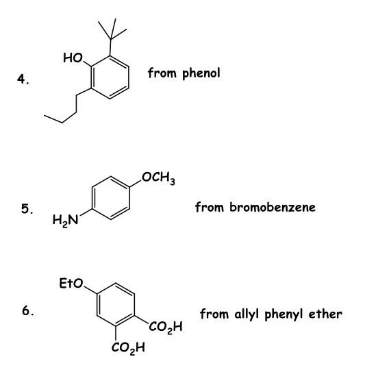 Solved Но, from phenol 4. Осн, 5. from bromobenzene HN Eto | Chegg.com