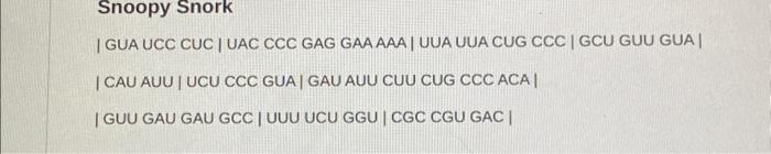 Solved DNA, RNA, and Snorks Introduction: In this activity, | Chegg.com