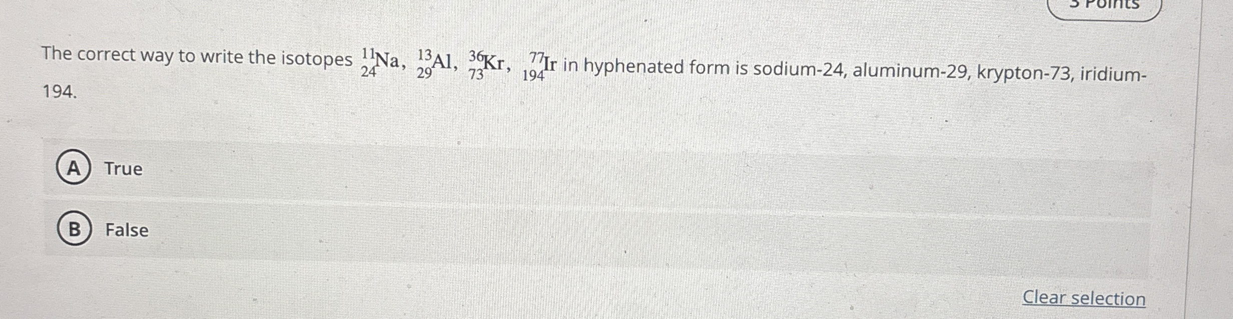 The correct way to write the isotopes | Chegg.com