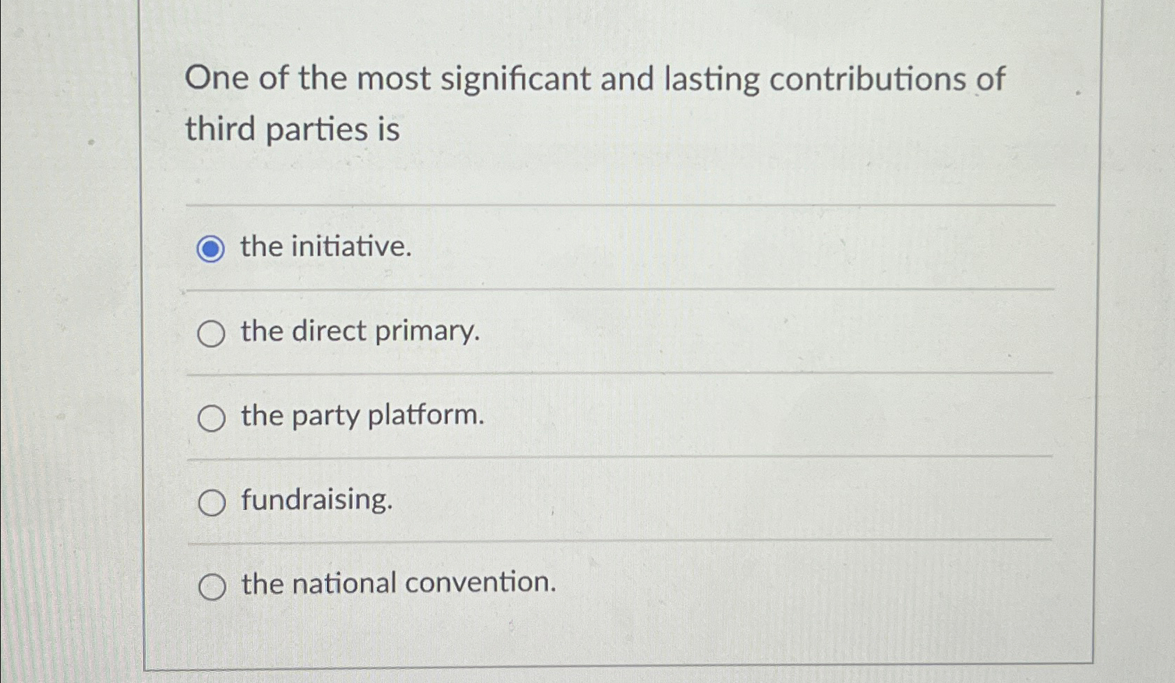 Solved One of the most significant and lasting contributions | Chegg.com