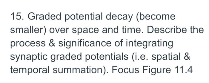 Solved 15. Graded potential decay (become smaller) over | Chegg.com