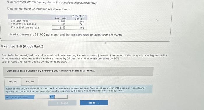 Solved What is the company's degree of operating leverage? | Chegg.com