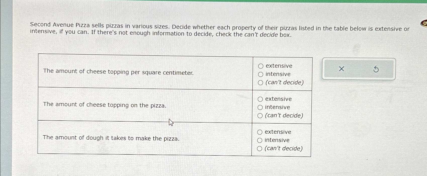 Solved Second Avenue Pizza sells pizzas in various sizes. | Chegg.com