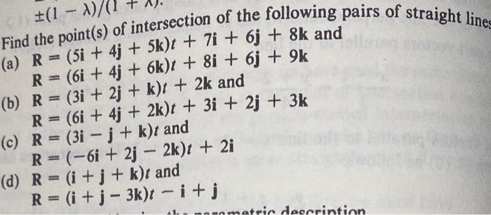 Solved Find the point(s) of intersection of the following | Chegg.com