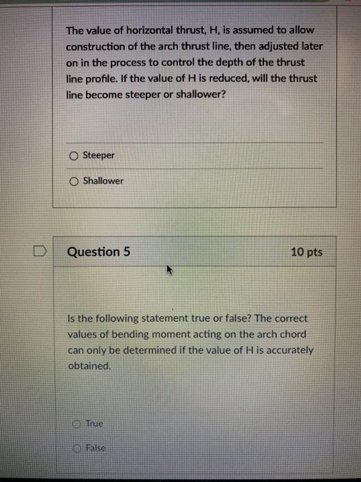 Solved The value of horizontal thrust, H, is assumed to | Chegg.com